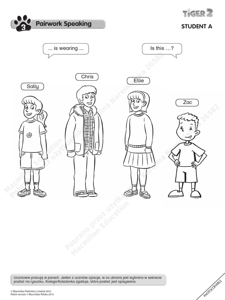 Tiger_2_TRF_Unit_3_Pairwork_Speaking_Worksheets | PDF