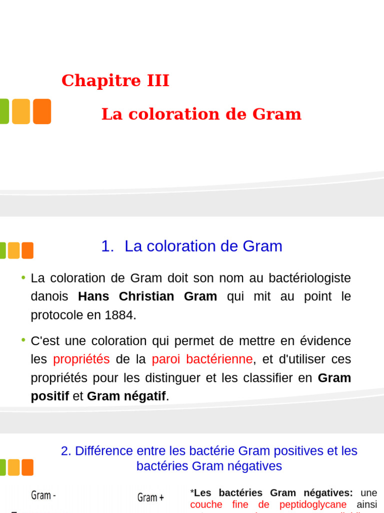 Microbiologie 2. La Coloration de Gram | PDF | Gram négatif | Bactérie