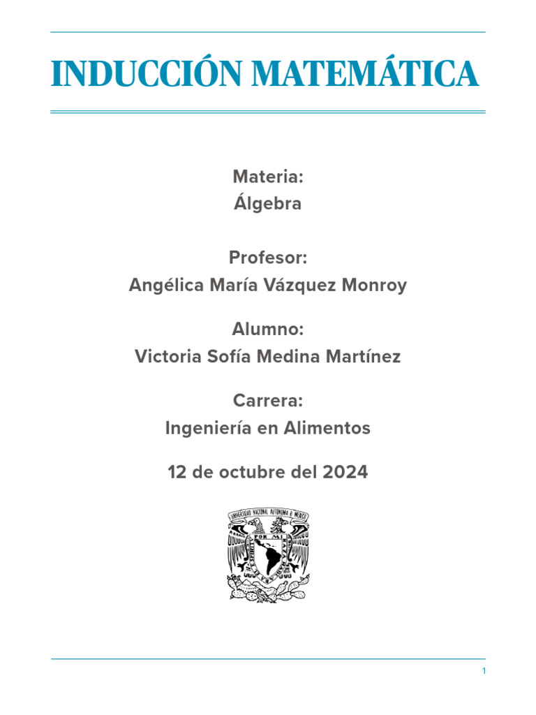 Inducción Matemática | PDF