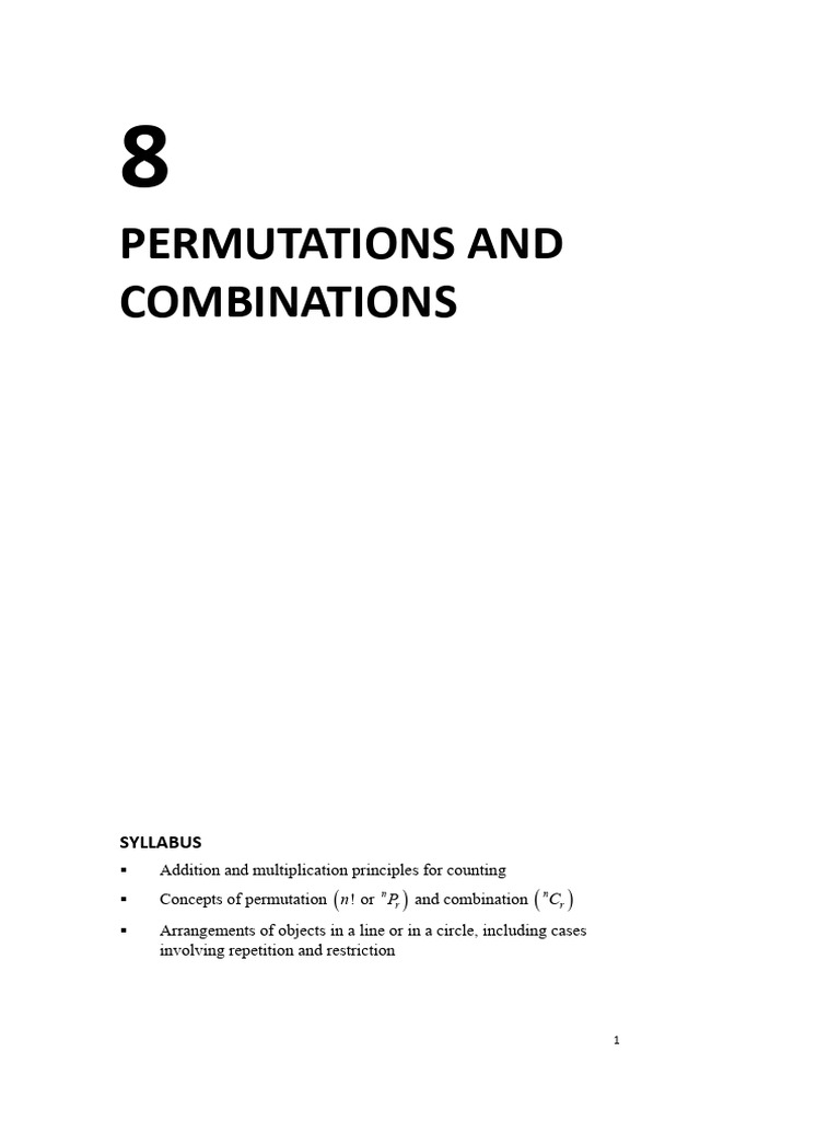 Math: Permutations & Combinations | PDF