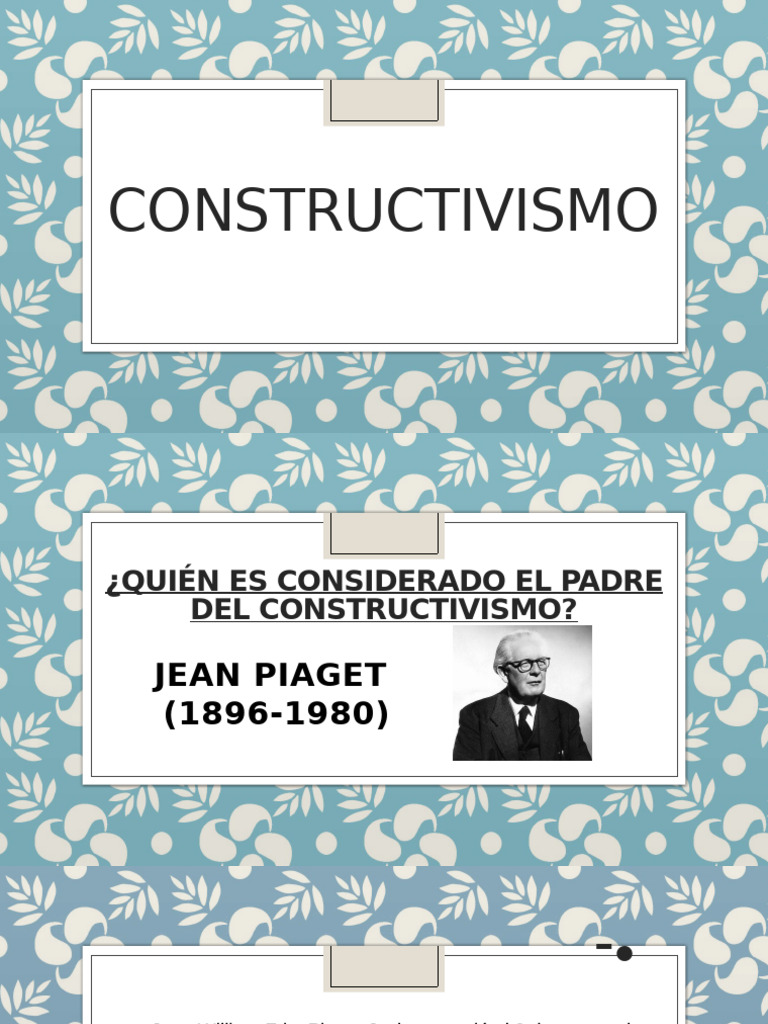 CONSTRUCTIVISMO | PDF | Maestros | Constructivismo (filosofía de la educación)