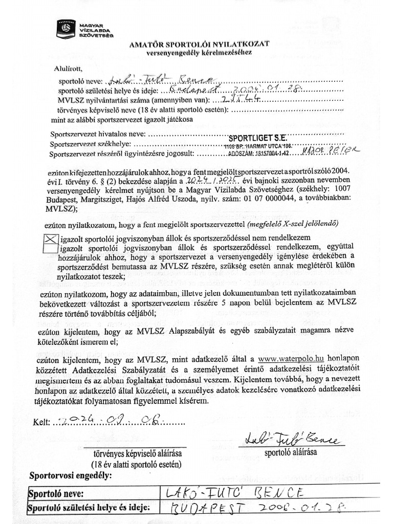 Amatőr Sportolói Nyil | PDF