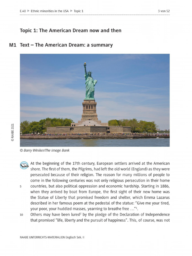 Topic 1 - The American Dream Now and Then | PDF