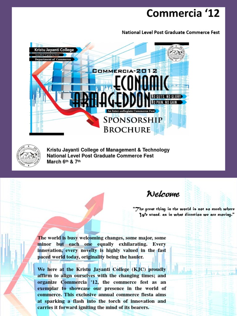Commercia 12: National Level Post Graduate Commerce Fest | PDF | Sponsor (Commercial) | Advertising
