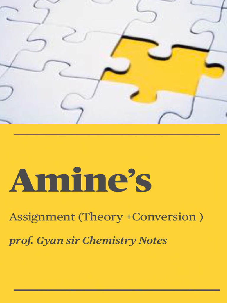THEORY ASSIGNMENT’S NOTE BOOK | PDF | Amine | Organic Compounds