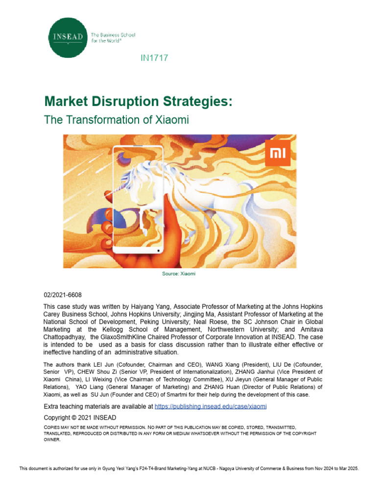 2-Market Disruption Strategies | PDF | Xiaomi | I Phone