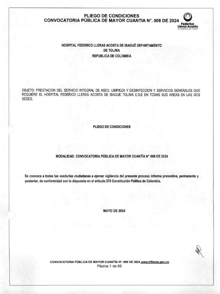 Pliego de Condiciones | PDF