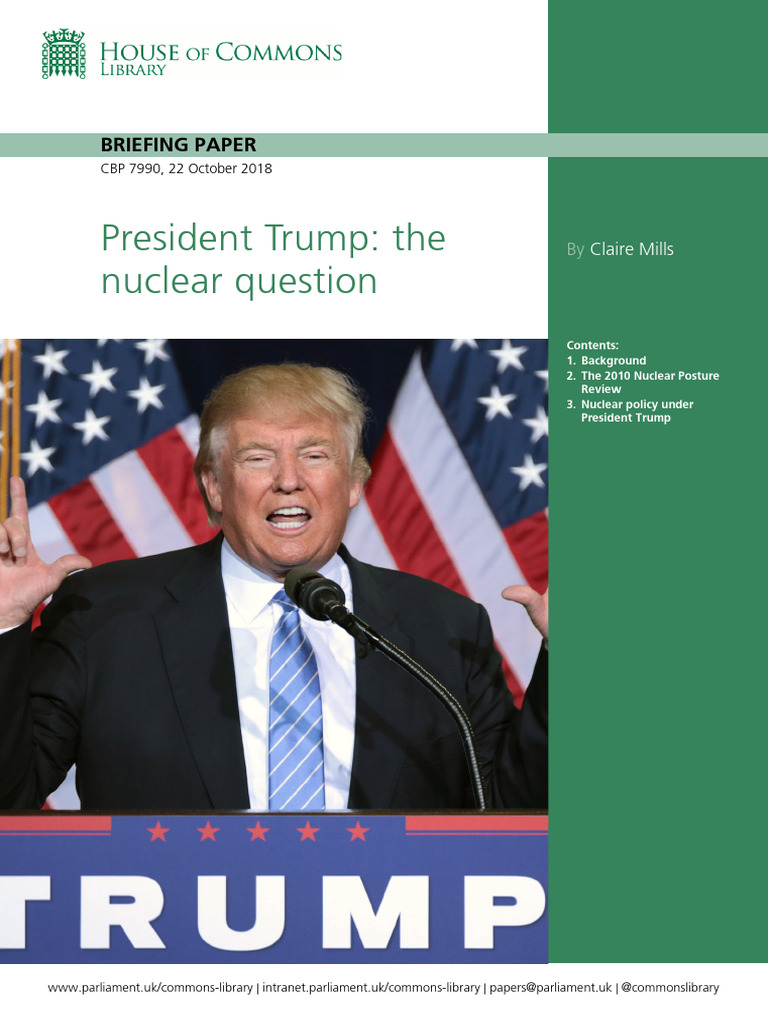 President Trump | PDF | Nuclear Weapons | Nuclear Disarmament
