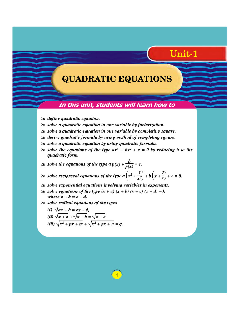 10th Math Chapter 1 | PDF
