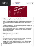 Welding Terminology A-Z Guide | PDF | Welding | Construction