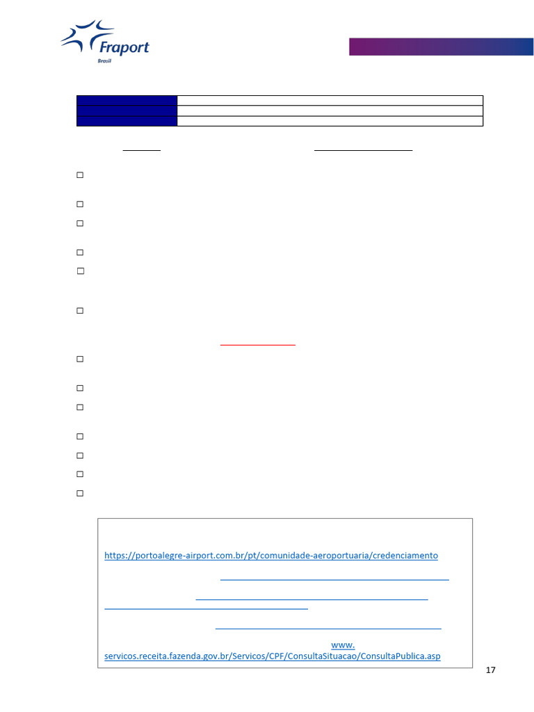 Check List Credenciamento - Poa | PDF