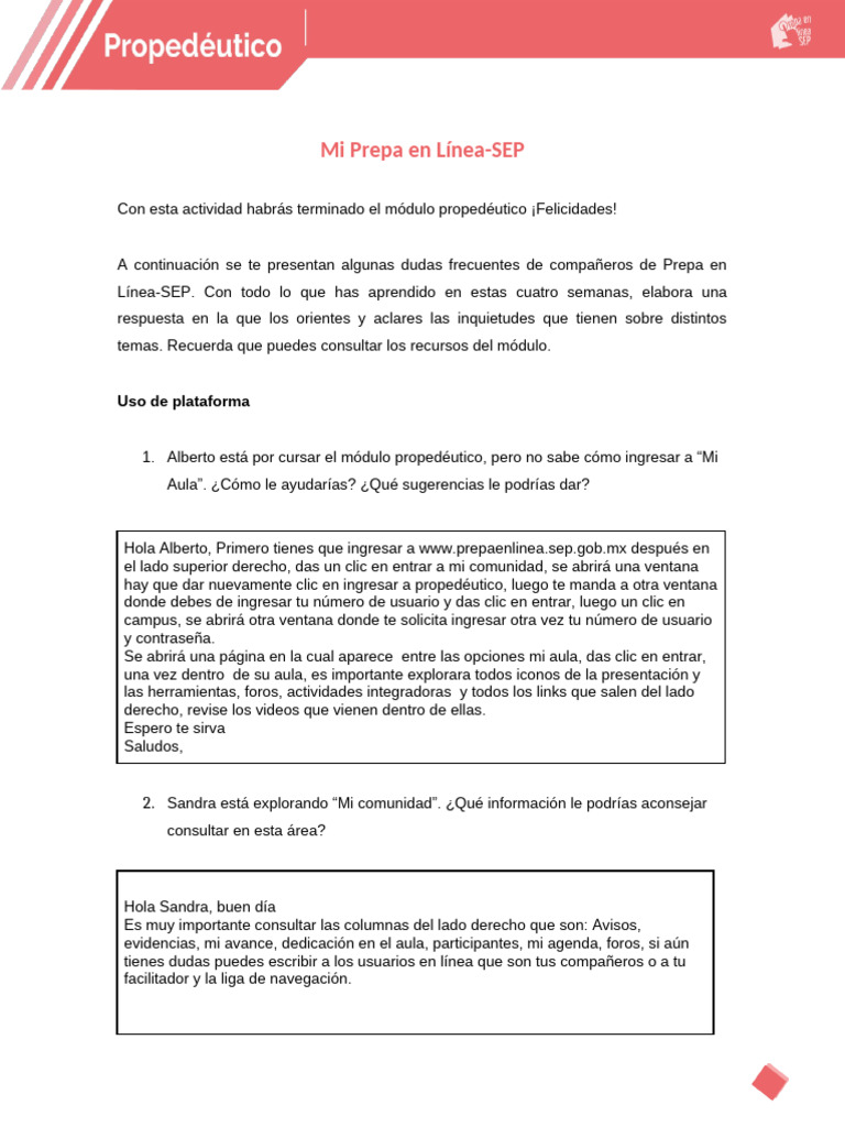Semana 1 Prepa en Linea Sep | PDF