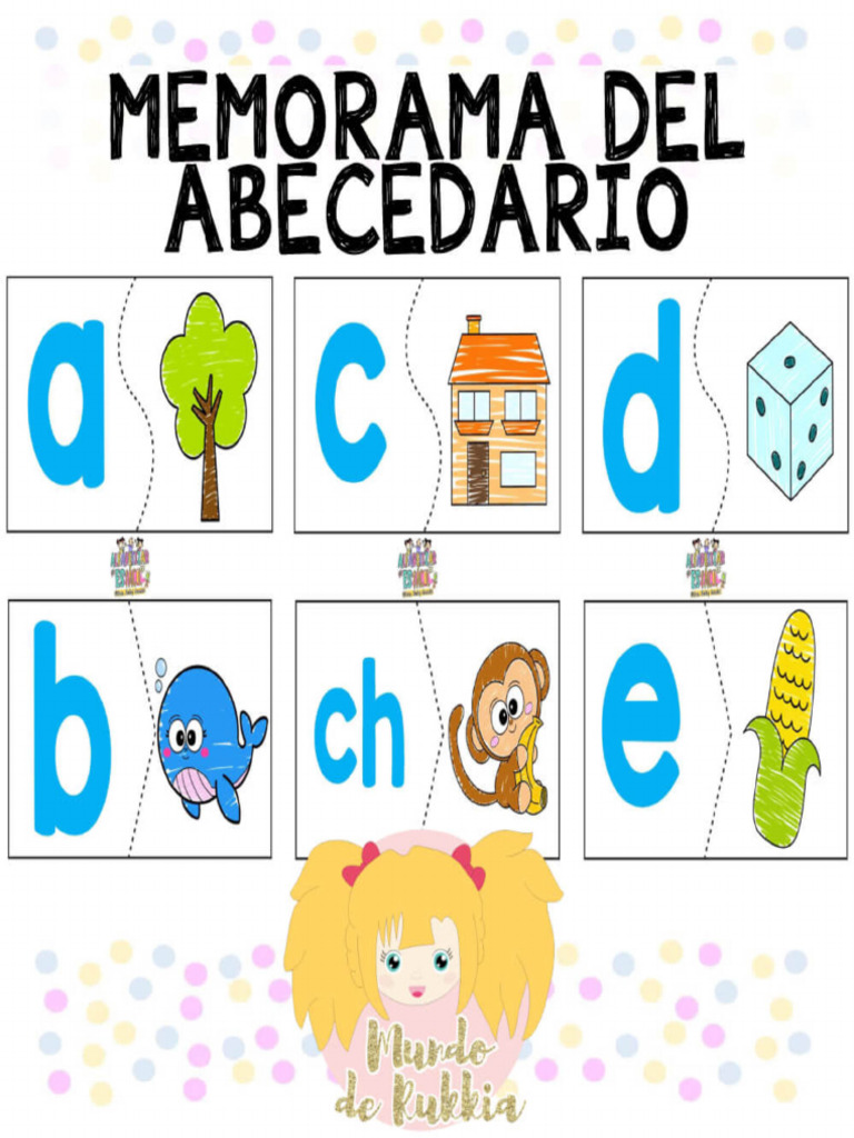 Memorama para aprender abecedario recopilado por Mundo de Rukkia | PDF