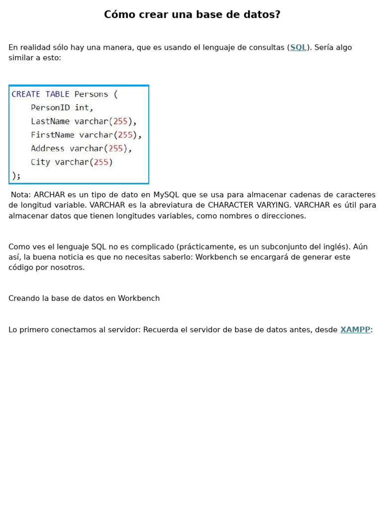 Base de Datos My SQL Workbench | PDF | SQL | Bases de datos