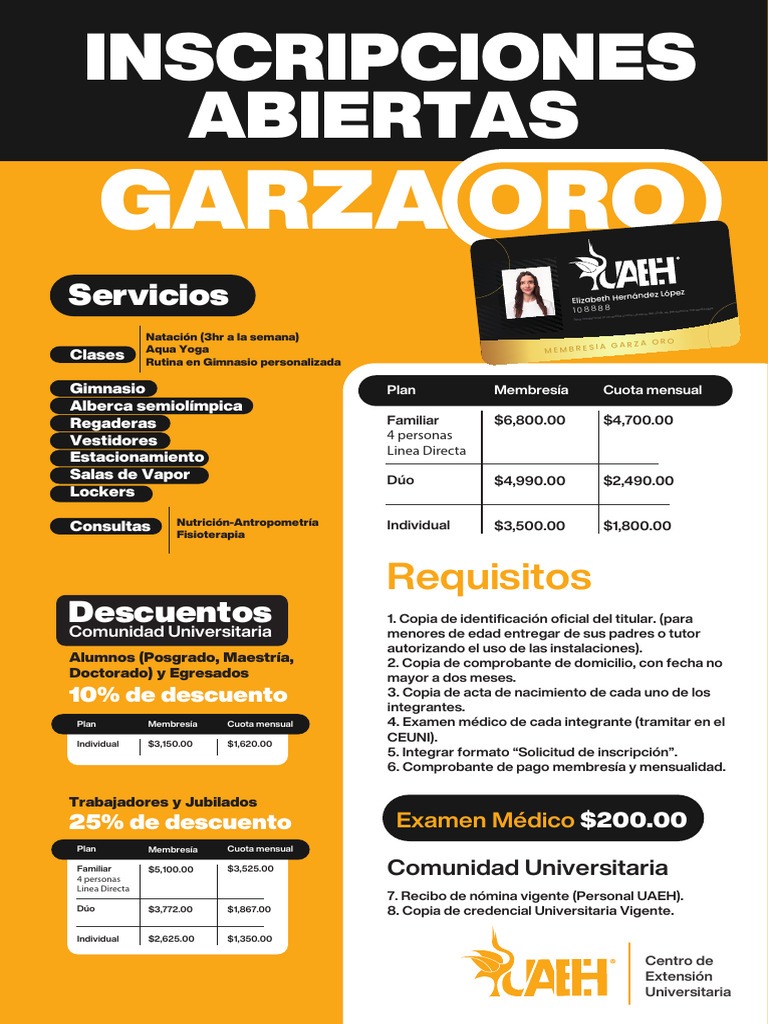 Membresías y Servicios del Club Garza | PDF
