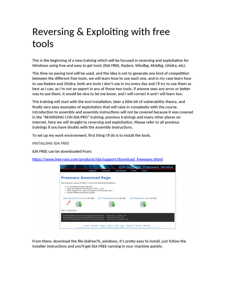 1-Reversing and Exploiting Using Free Tools | PDF | Command Line Interface | Python (Programming ...