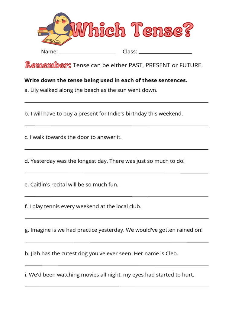 Simple Tense English Grammar Worksheet | PDF