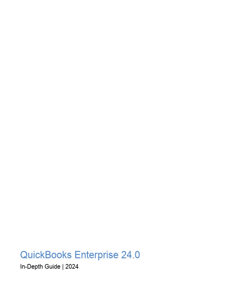 QuickBooks Enterprise 2024 Overview Guide | PDF | Quick Books | Remote ...
