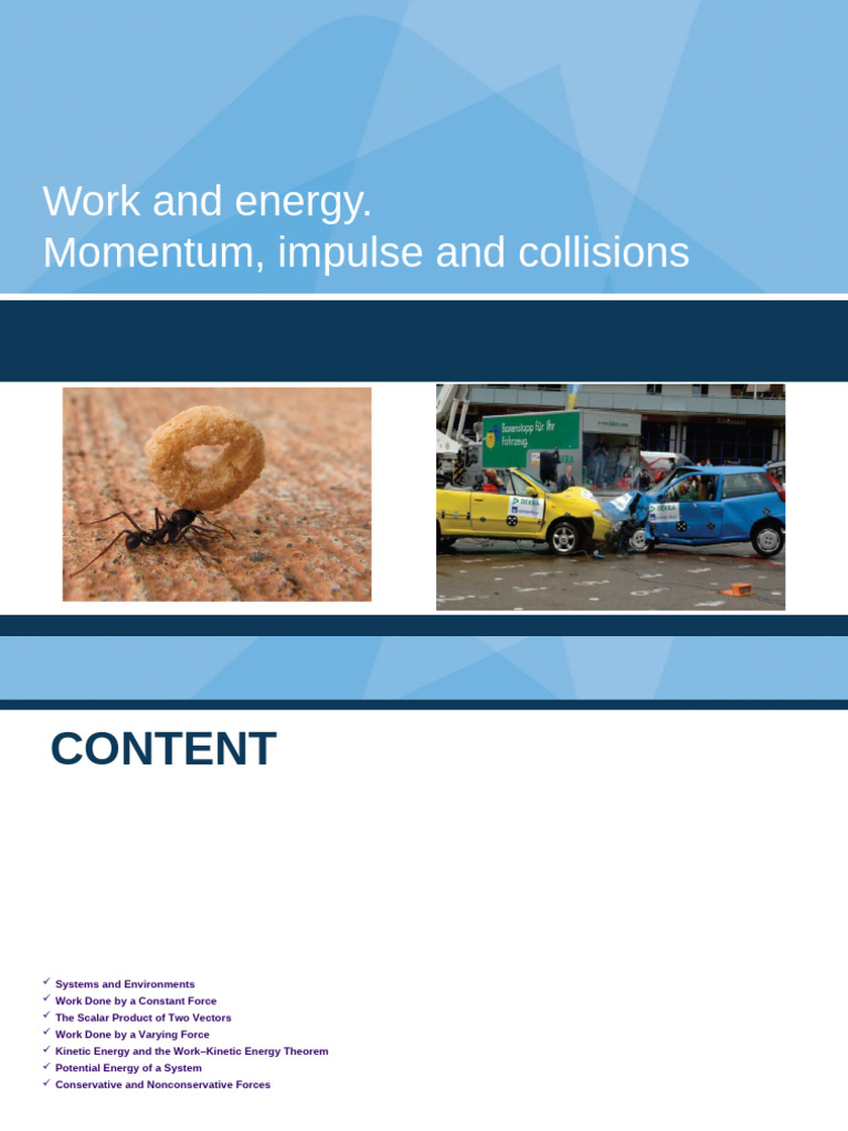 Work and Energy. Momentum, Impulse and Collisions | PDF | Momentum ...