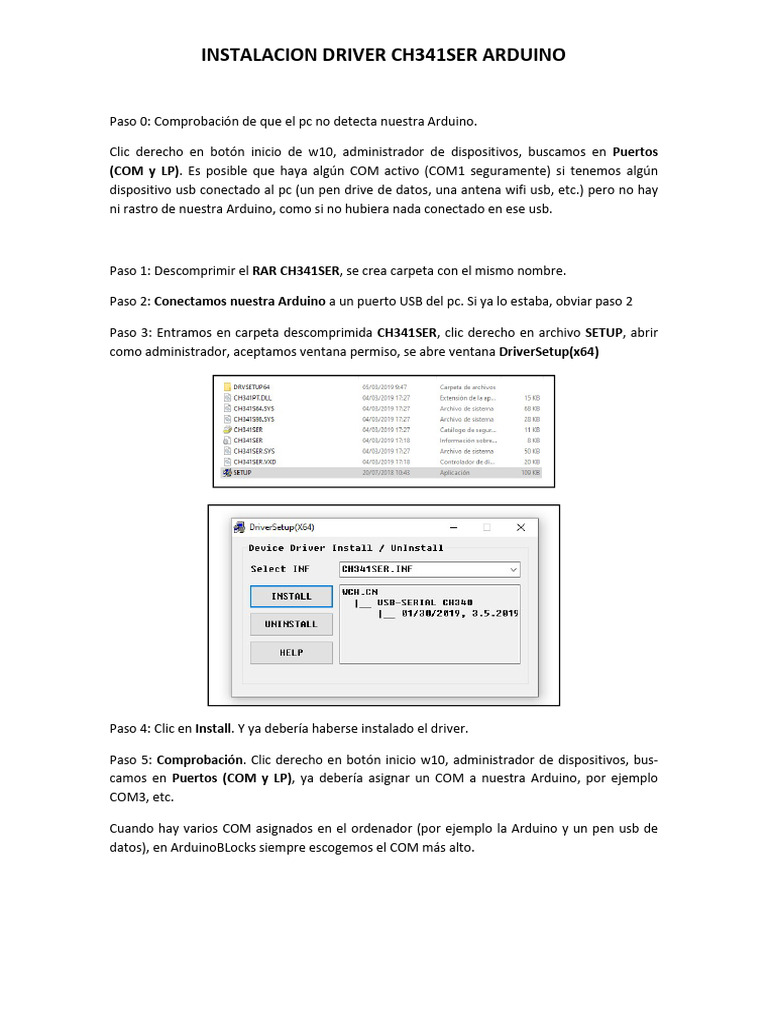 Instalacion Driver Ch341ser Arduino | PDF