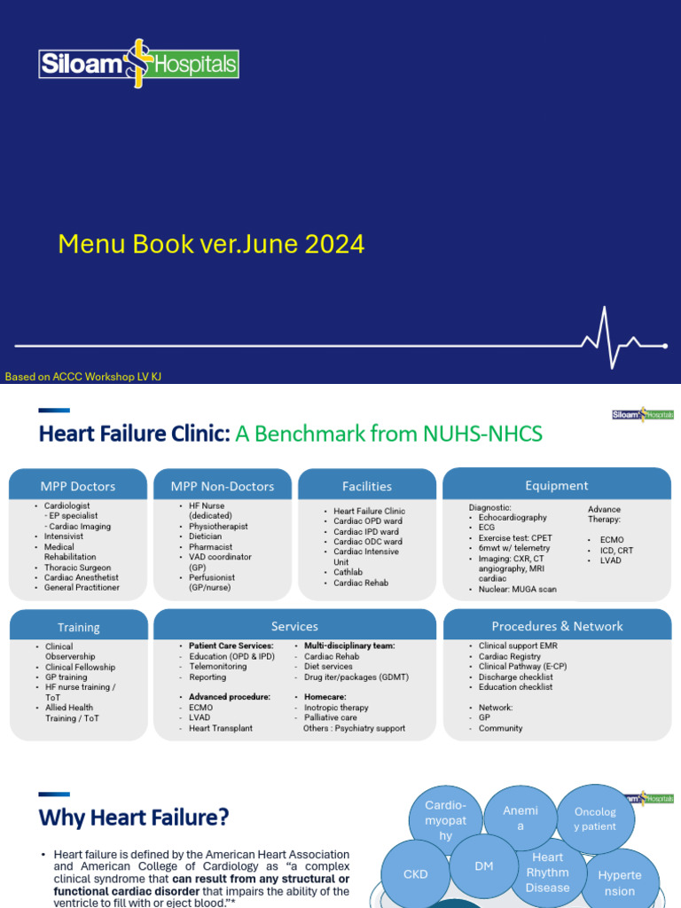 Advanced Cardiac Care Clinic - Menu Book Ver. June 2024 | PDF | Heart ...