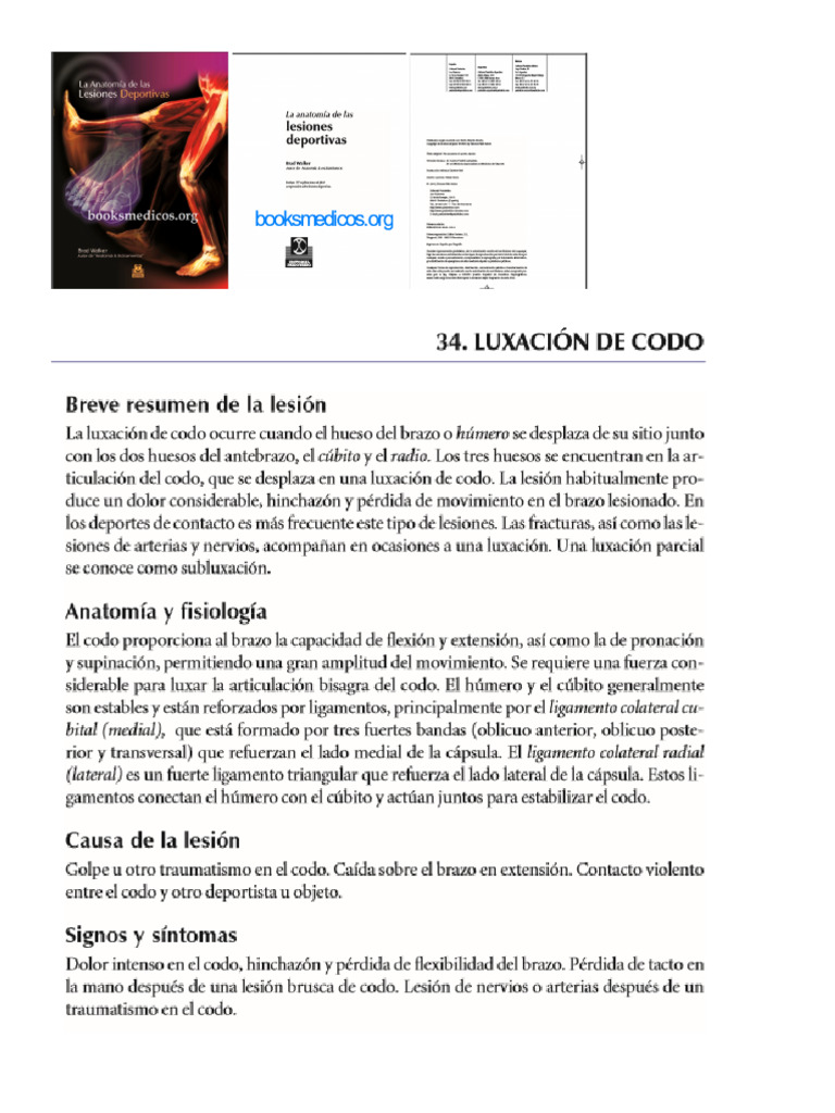 Lectura Lesiones de Codo | PDF