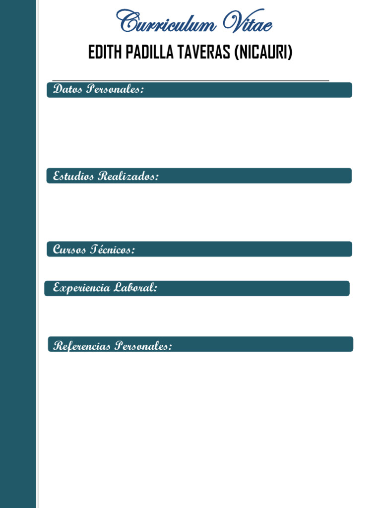 01 Curriculum EDITH ANTONIA PADILLA TAVERAS (Nicauri) | PDF
