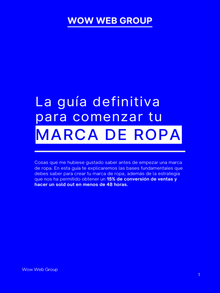 Guía para Crear tu Marca de Ropa | PDF | Marca | Textiles