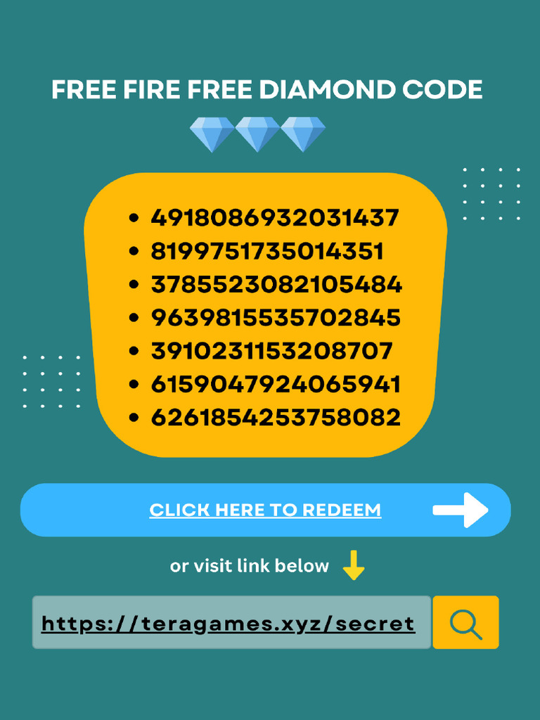 Free Fire Diamonds Code | PDF