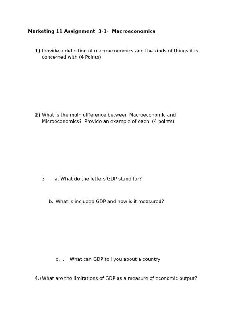 3-1 Macroeconomics Assignment Revised | PDF