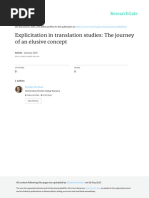 Defining Explicitation in Translation | PDF | Translations | Hypothesis