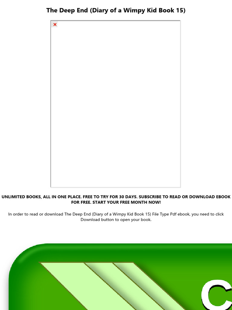The Deep End Diary of A Wimpy Kid Book 15 | PDF