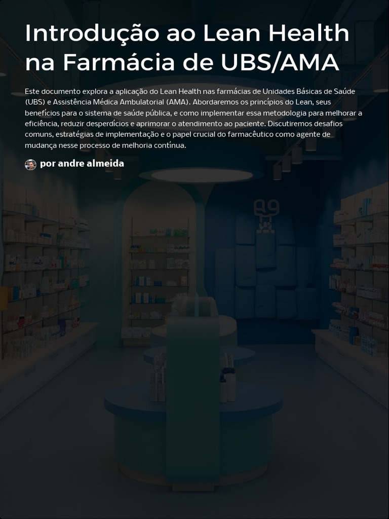 Apostila Introducao Ao Lean Health Na Farmacia de UBSAMA Tudo | PDF | Custo | Seis Sigma