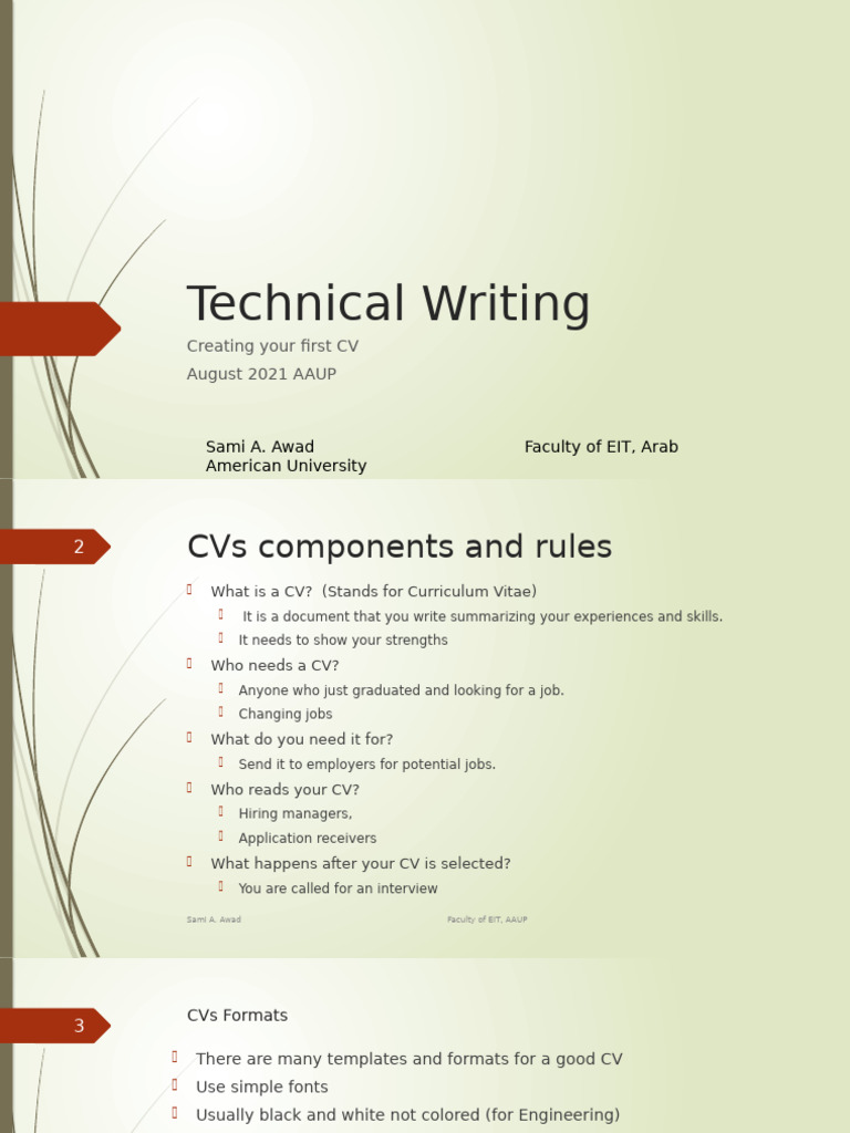 Technical Writing CVs 4 | PDF