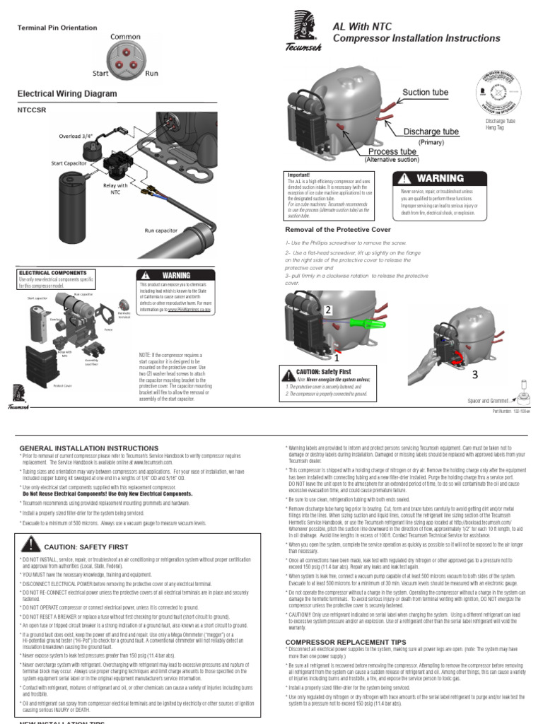 Al - NTC Installation Instructions | PDF | Vacuum | Leak