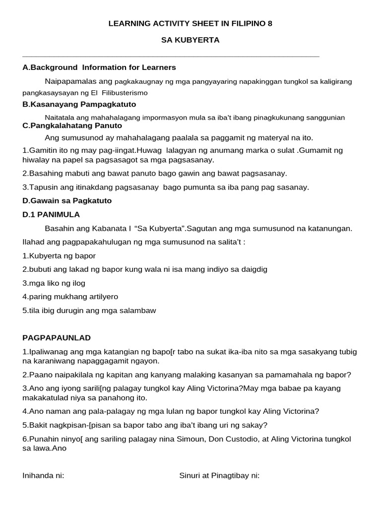 LAS FIL.8 WEEK 1 4th | PDF