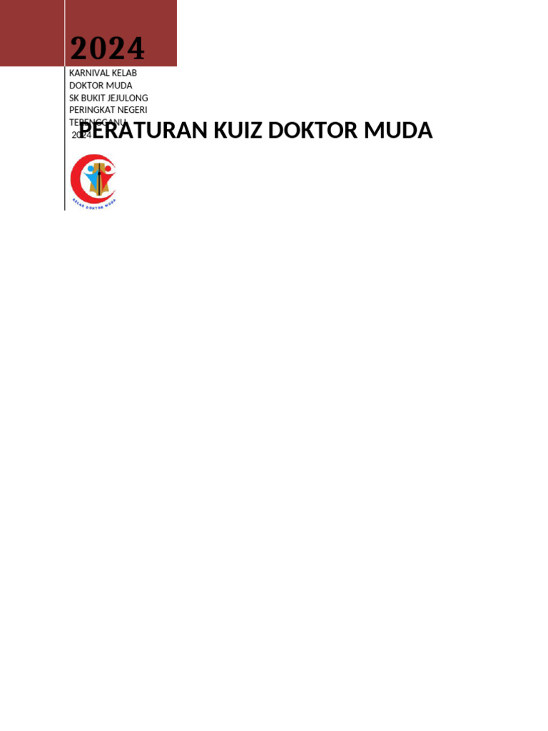Peraturan Kuiz 2024 | PDF