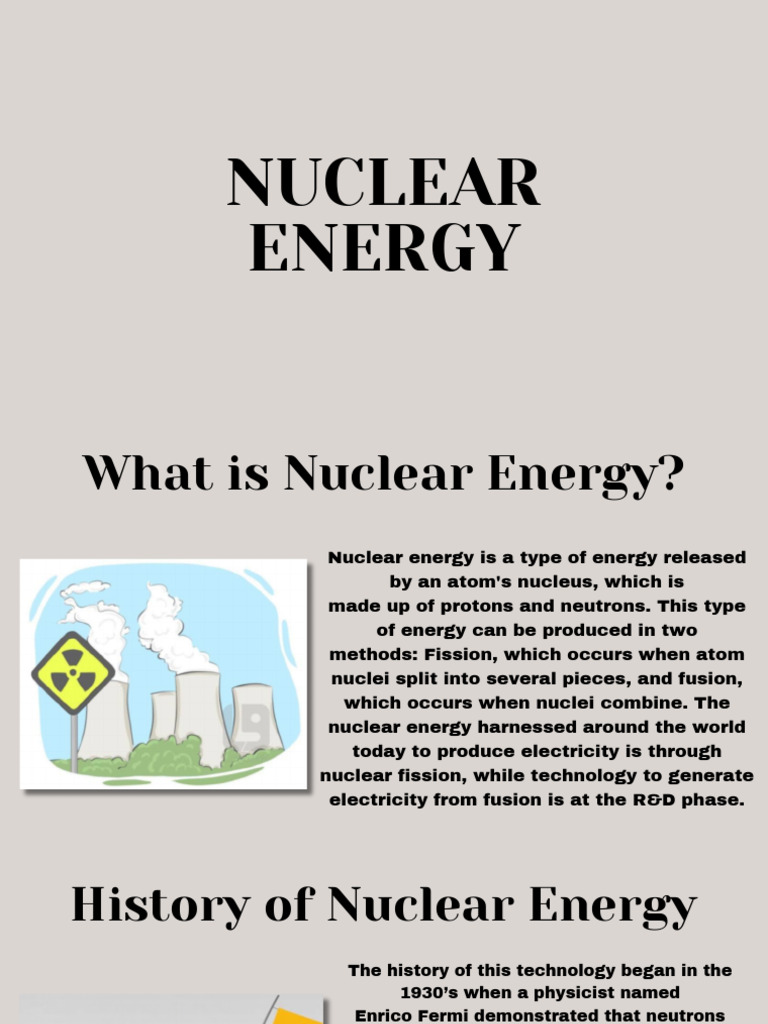 Nuclear Energy | PDF | Nuclear Reactor | Neutron