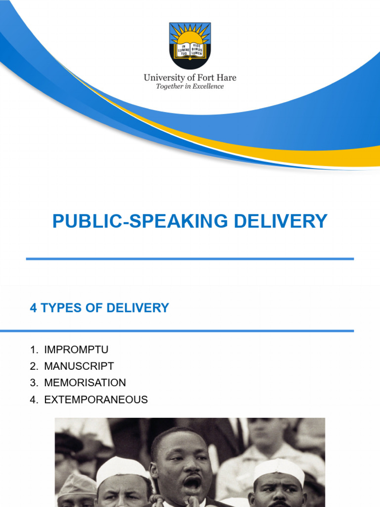 Public Speaking Delivery | PDF | Body Language | Behavioural Sciences