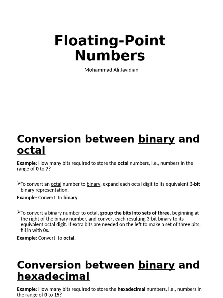 Ch1 Floating Point Numbers | PDF | Mathematical Notation | Encodings