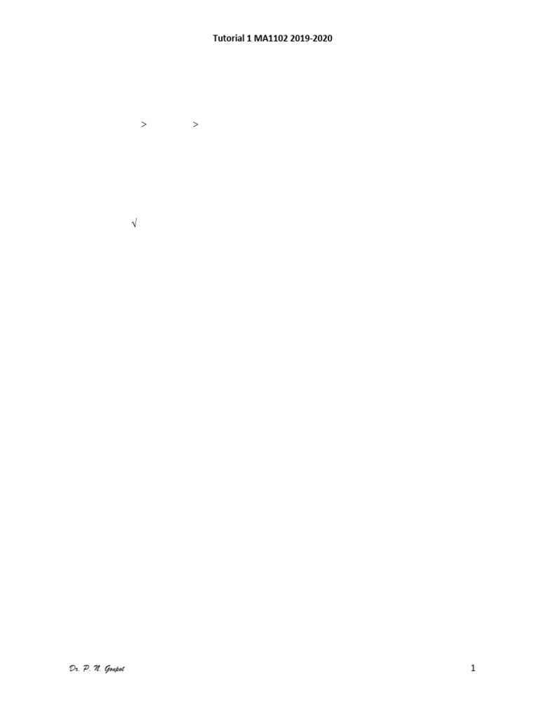 Tutorial 1 1 | PDF
