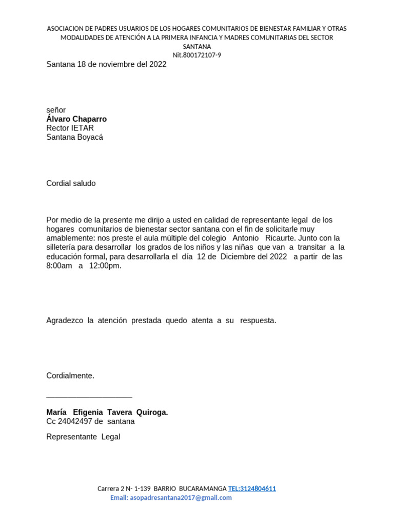 Carta Al Rector 2022 | PDF