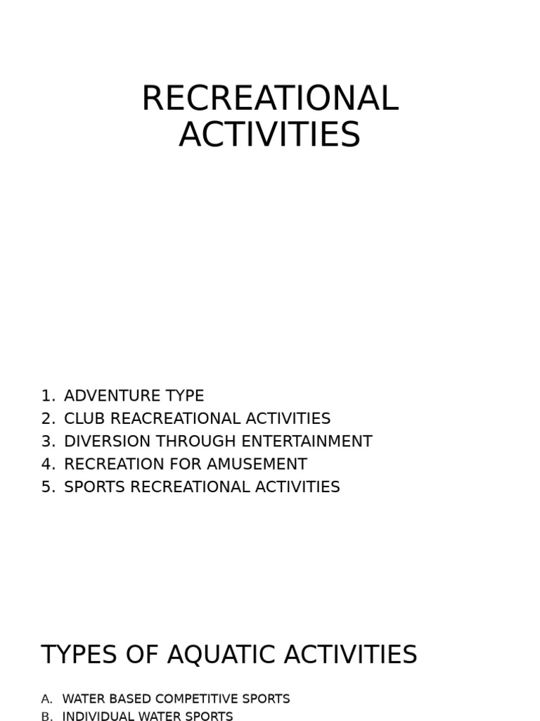 Aquatic Activities Guide | PDF