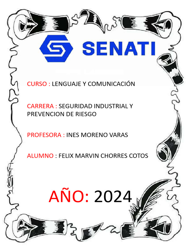 Felix Marvin Chorres Cotos Entregable de Lenguaje y Comunicacion | PDF | Seguridad y salud ...