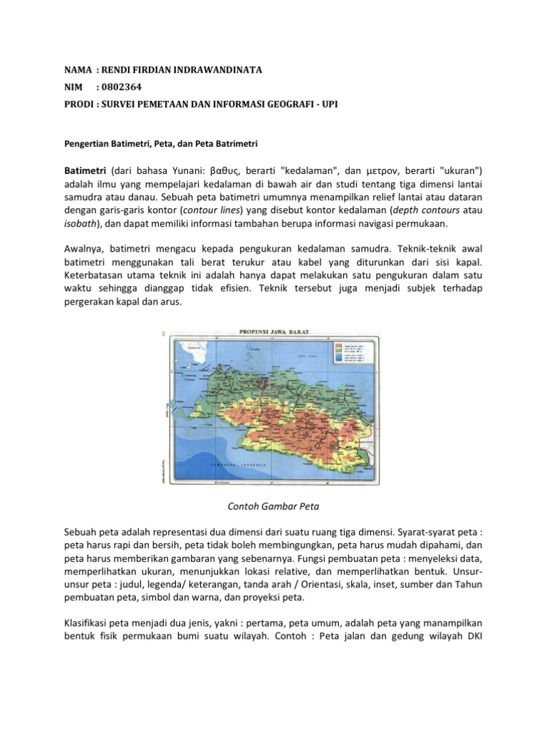 Peta dan Definisi Batimetri | PDF