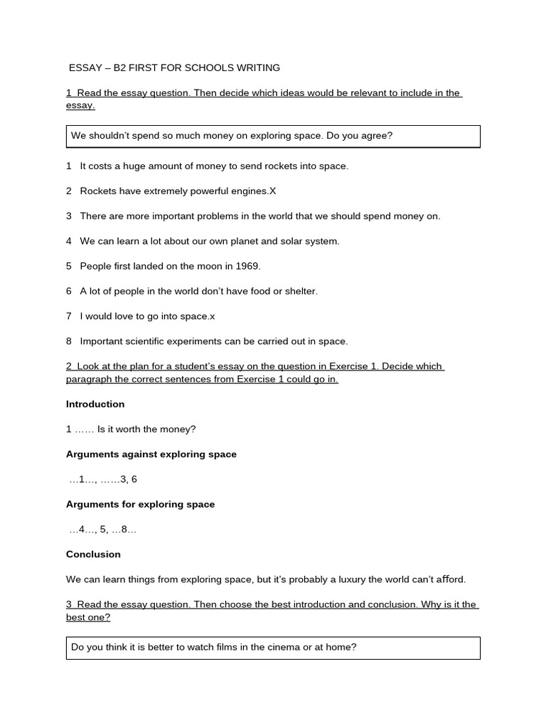 B2 Essay Writing Guide | PDF | Reason | Essays