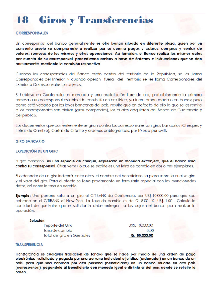 Giros y Transferencias. | PDF