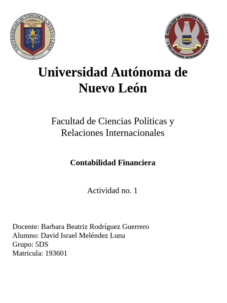 Conta Fin-Act 1 | PDF | Contabilidad | Contabilidad financiera