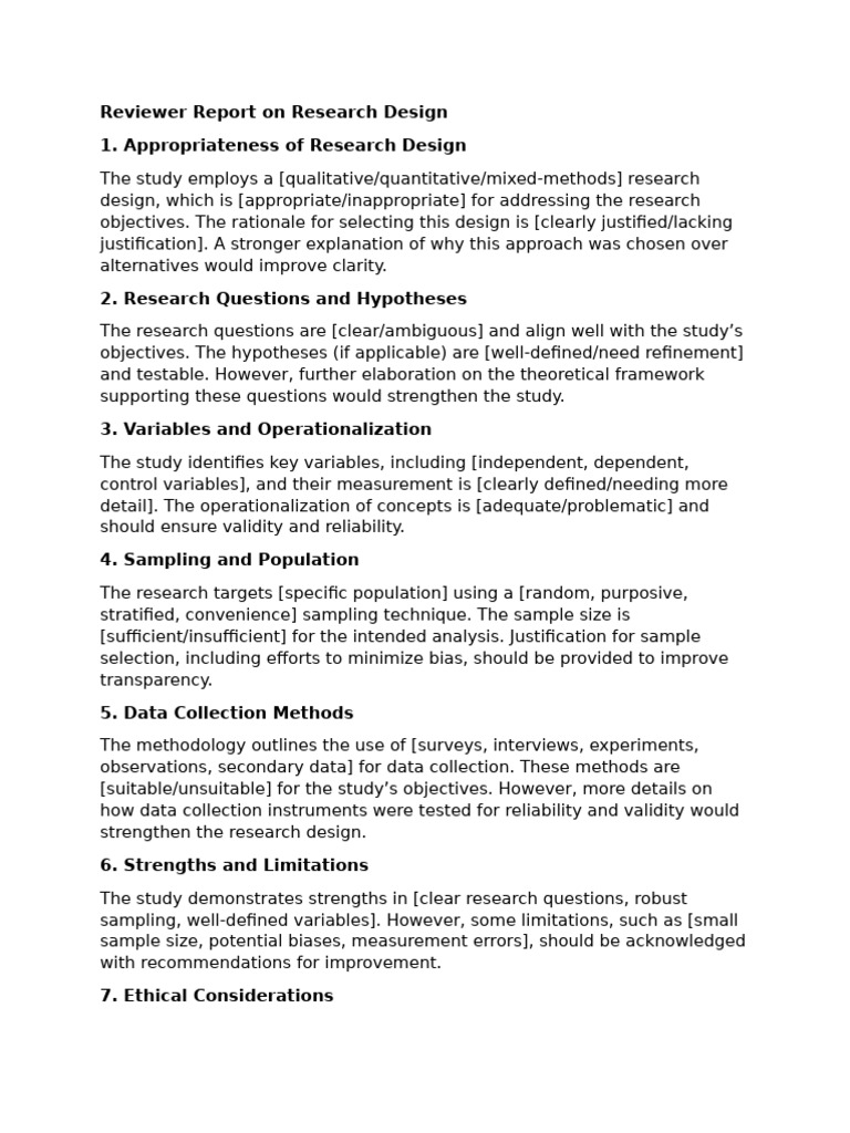 Research Design Review And Evaluation Pdf Sampling Statistics