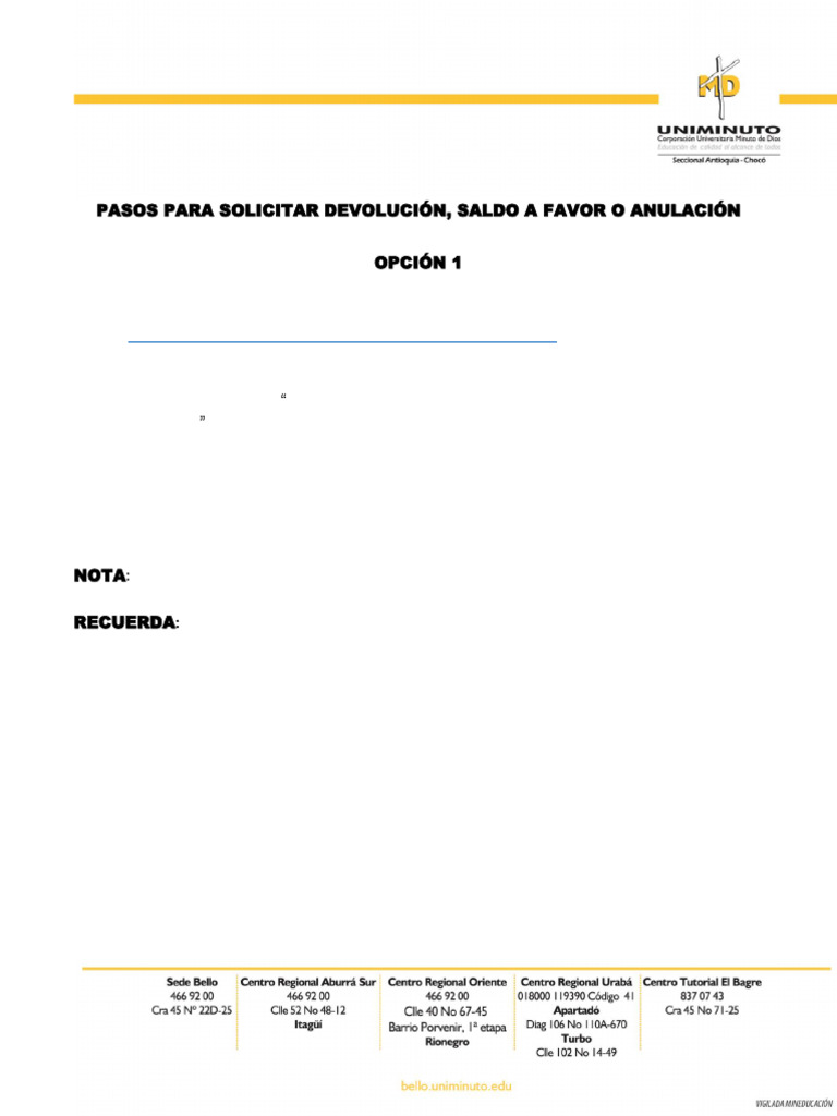 Como Solicitar Una Devolucion | PDF